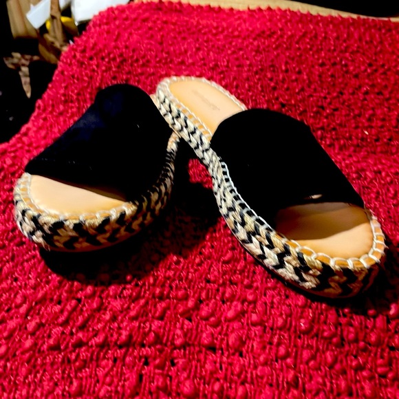Old Navy | Shoes | Black Slide Espadril Slide Sandals | Poshmark